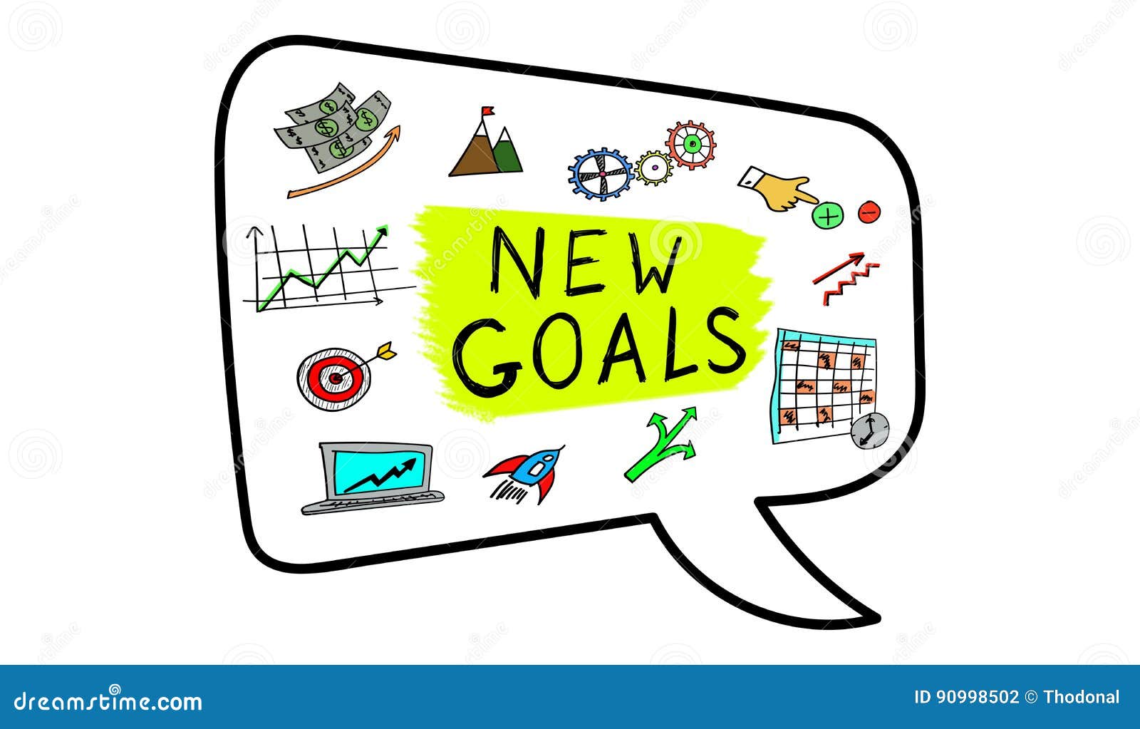 Concept of new goals stock illustration. Illustration of resolution ...