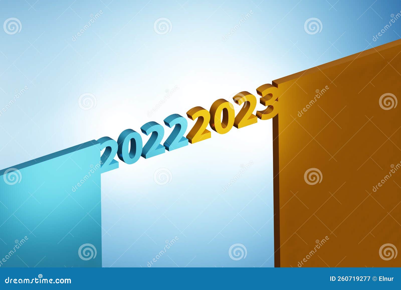 Concept of New Year from 2022 To 2023 Stock Illustration - Illustration ...