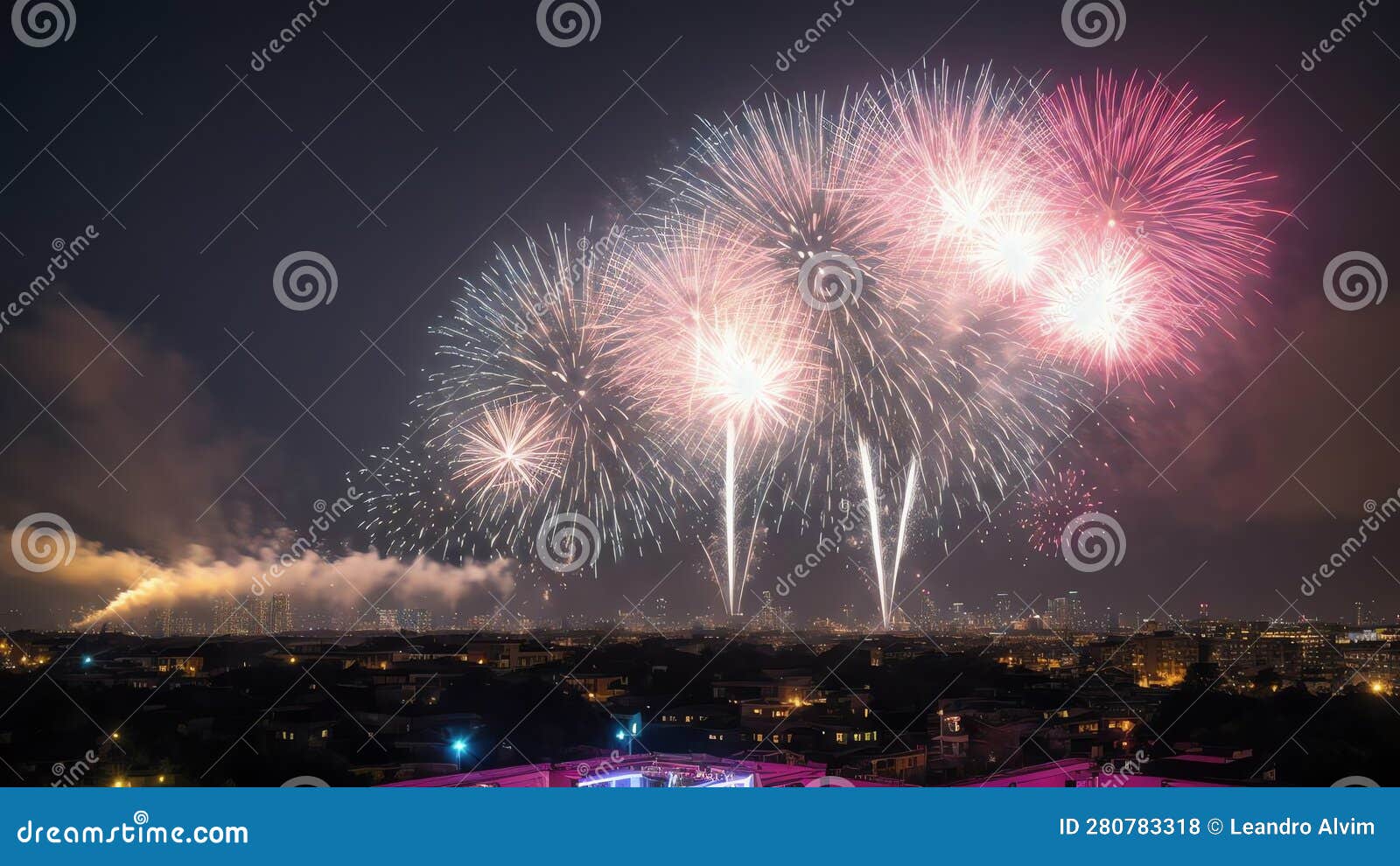 A Night of Explosive Colors Independence Day Fireworks.AI Generated ...