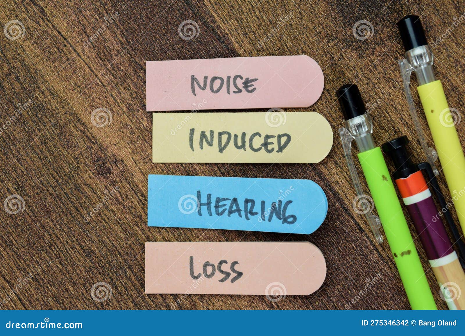 Concept of Noise Induced Hearing Loss Write on Sticky Notes Isolated on ...