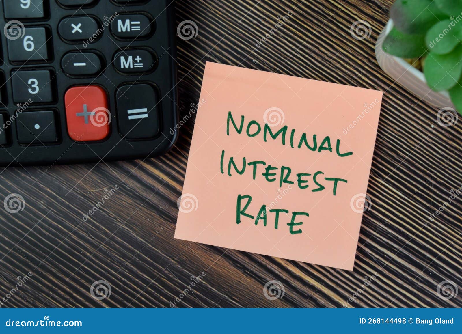 Concept of Nominal Interest Rate Write on Sticky Notes Isolated on ...
