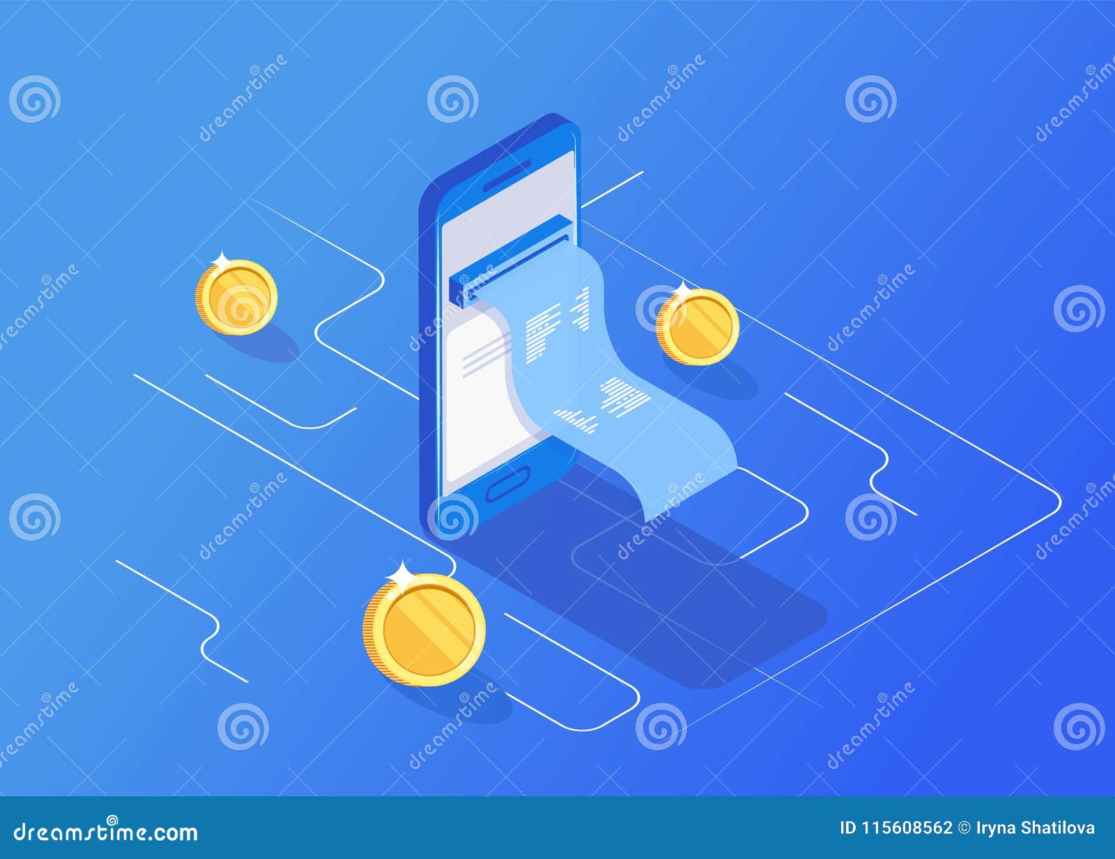 Concept of Notification on Financial Transaction. Stock Vector ...