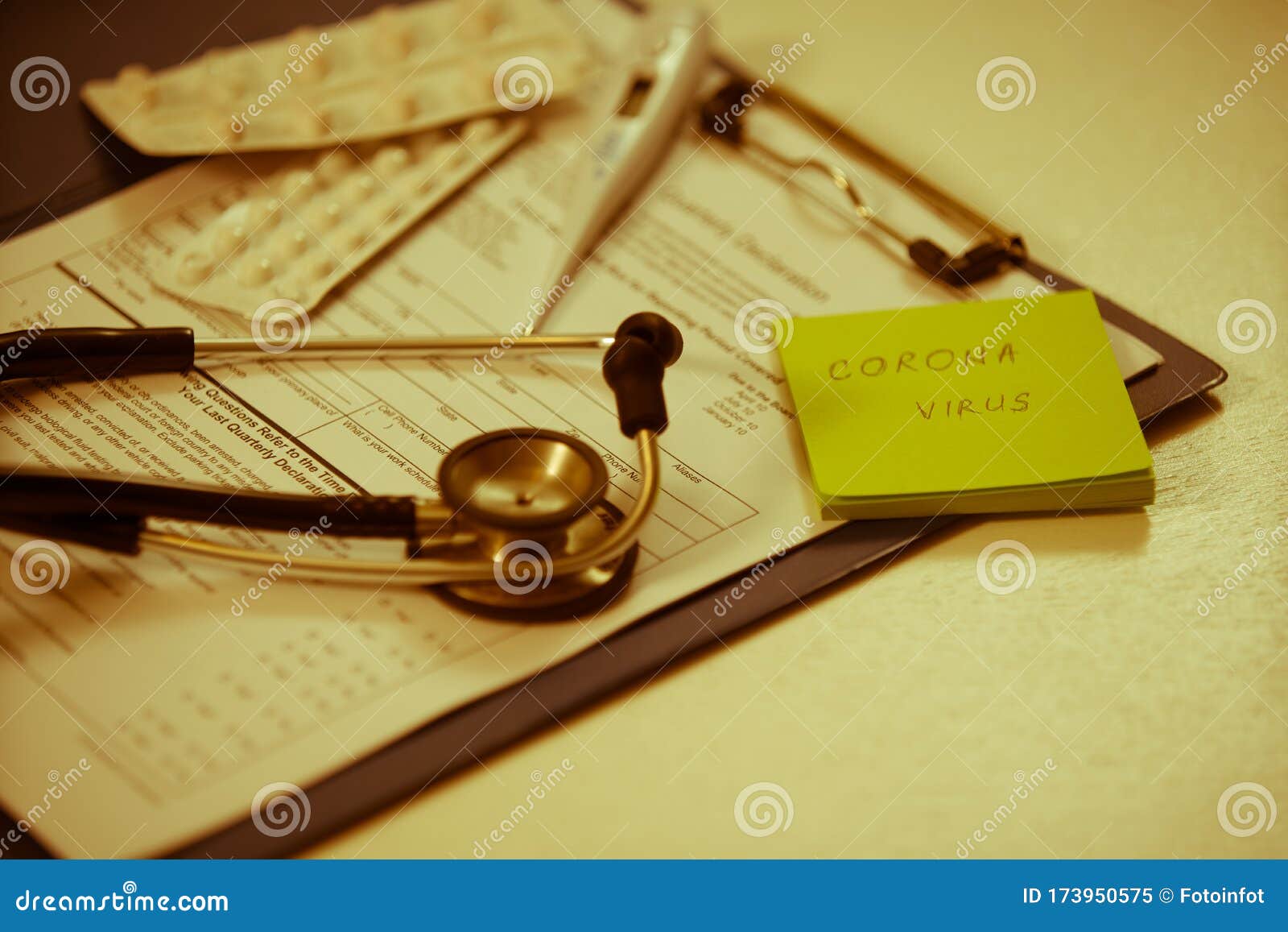 Lab Form Virus Test. Chinese Coronavirus Outbreak Stock Image - Image ...