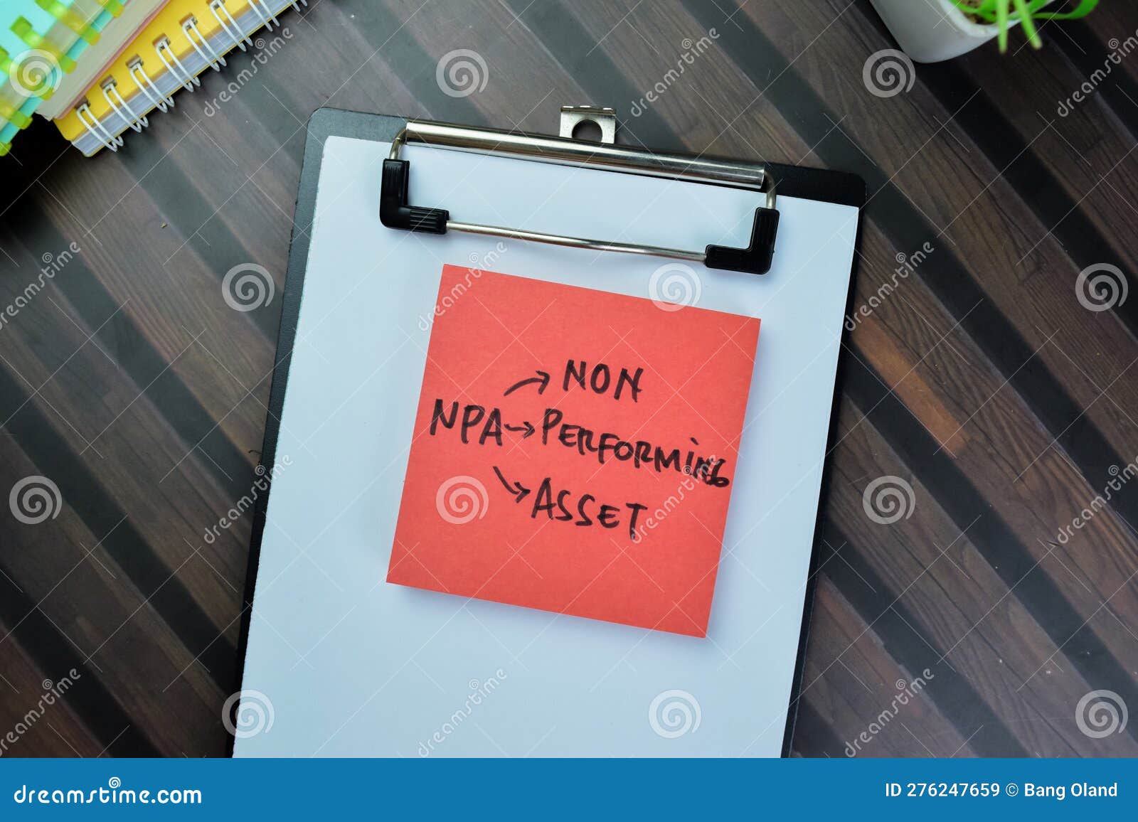 Concept of NPA - Non Performing Asset Write on Sticky Notes Isolated on ...