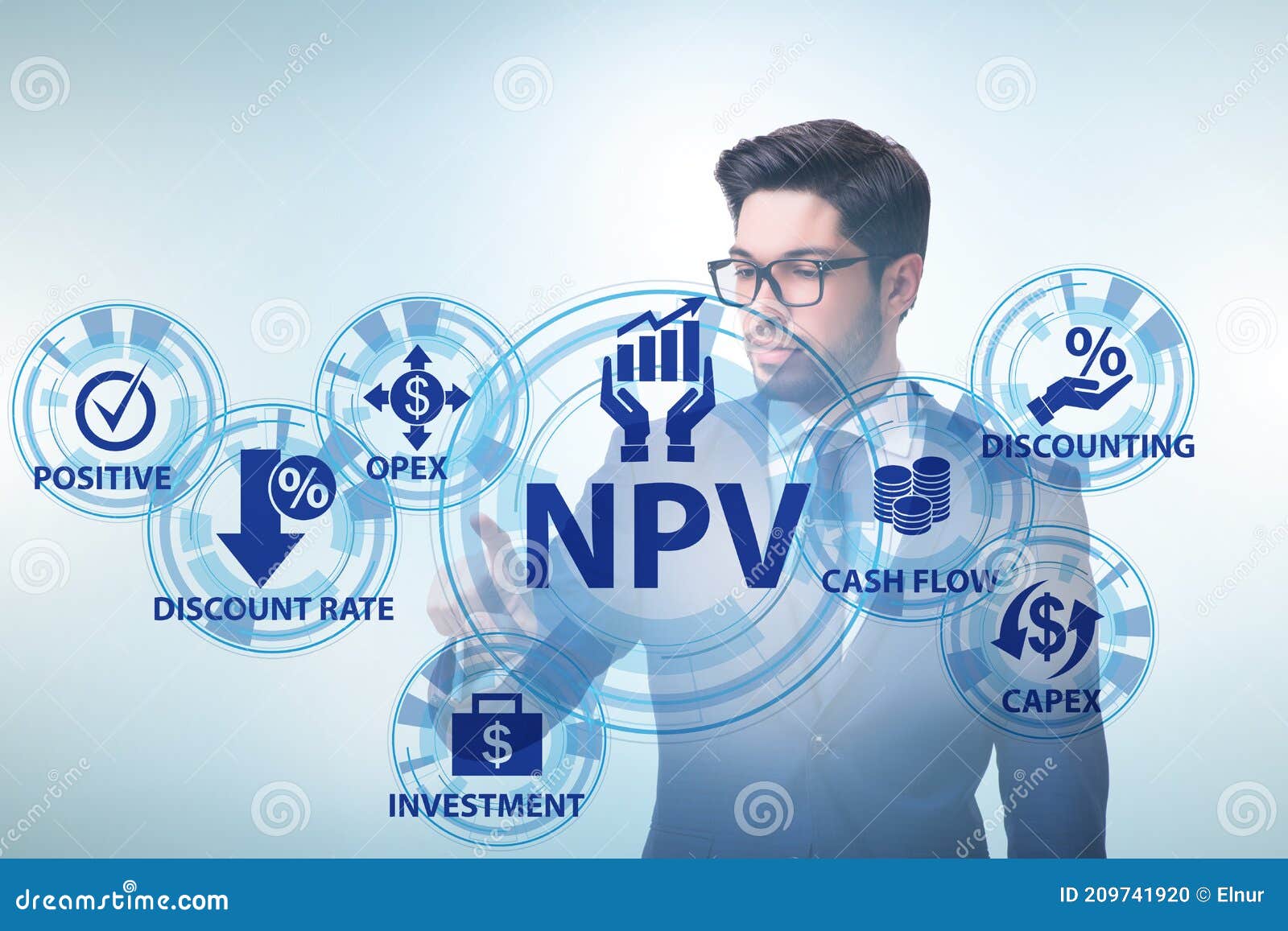 Concept of NPV - Net Present Value Stock Photo - Image of business ...