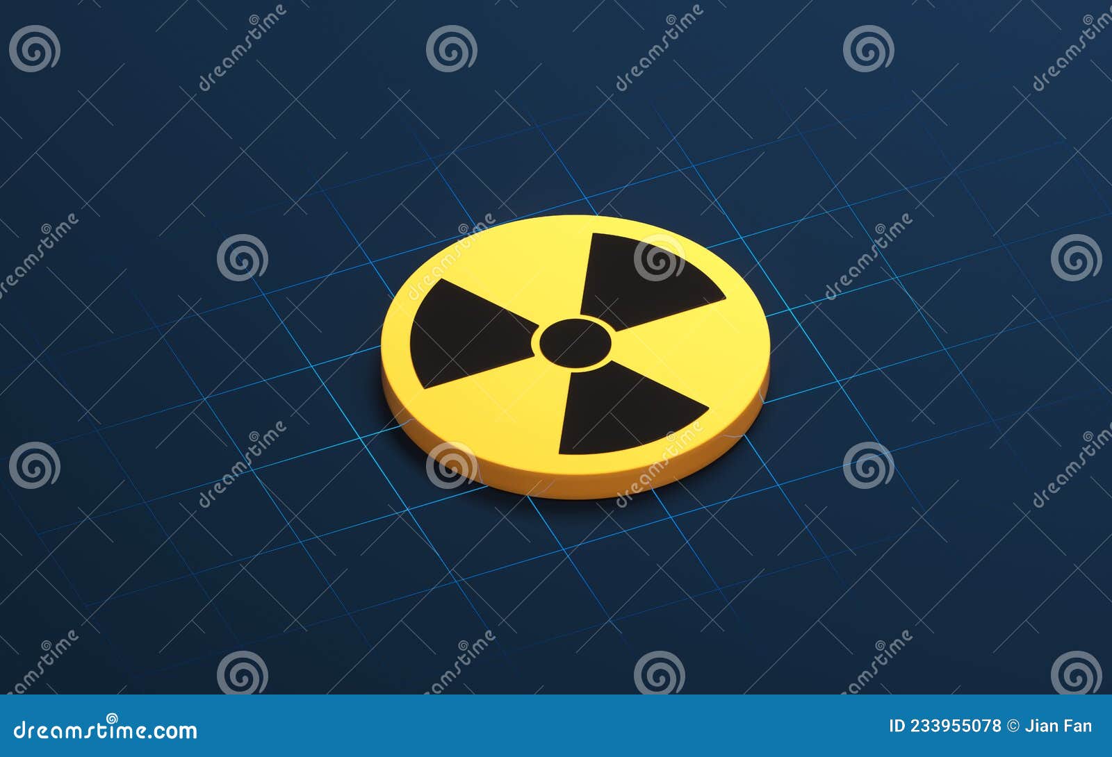 The Concept of Nuclear Energy, 3d Rendering Stock Illustration ...