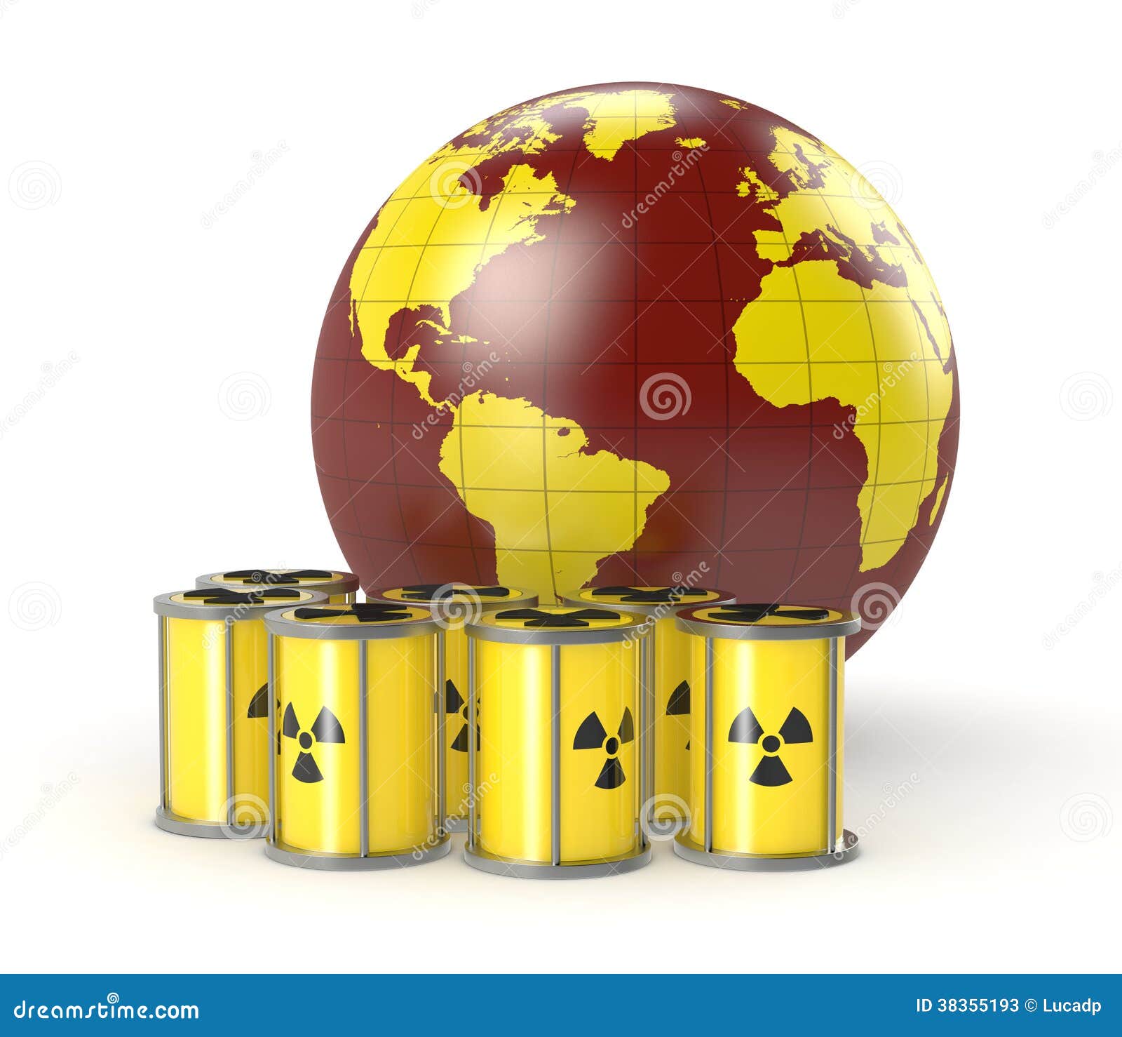 Nuclear Energy Radioactive Ionizing Atomic Radiation Round Symbol Shape ...