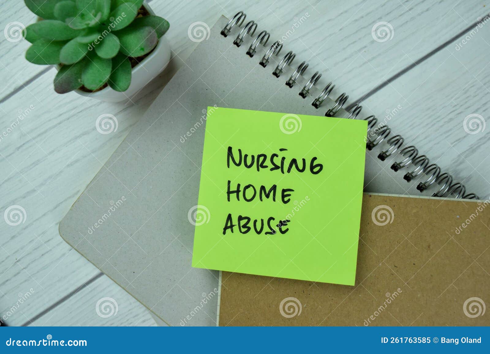 Concept of Nursing Home Abuse Write on Sticky Notes Isolated on Wooden ...
