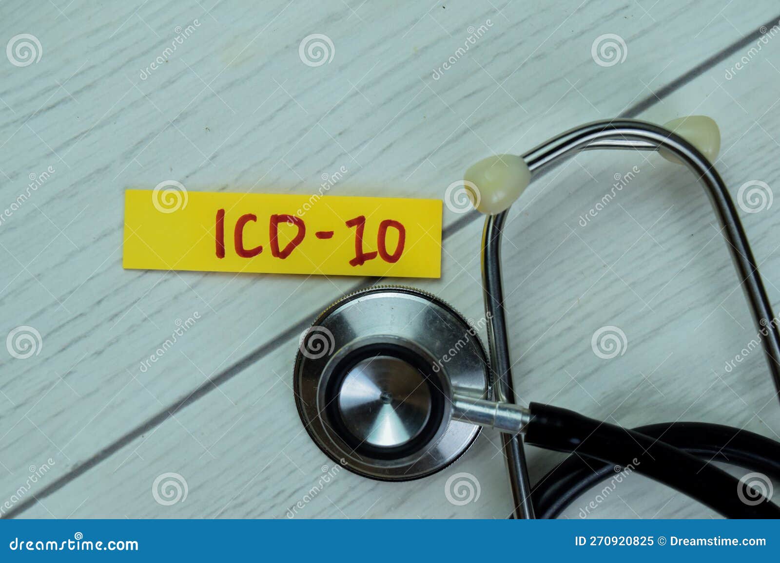Concept of OCD-10 Write on Sticky Notes with Stethoscope Isolated on ...
