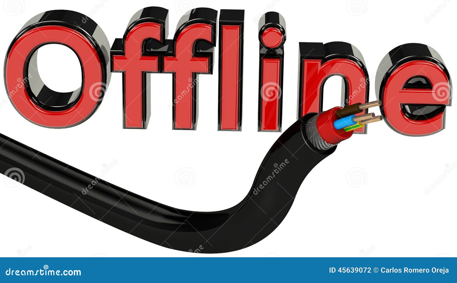 Concept offline stock illustration. Illustration of phone - 45639072