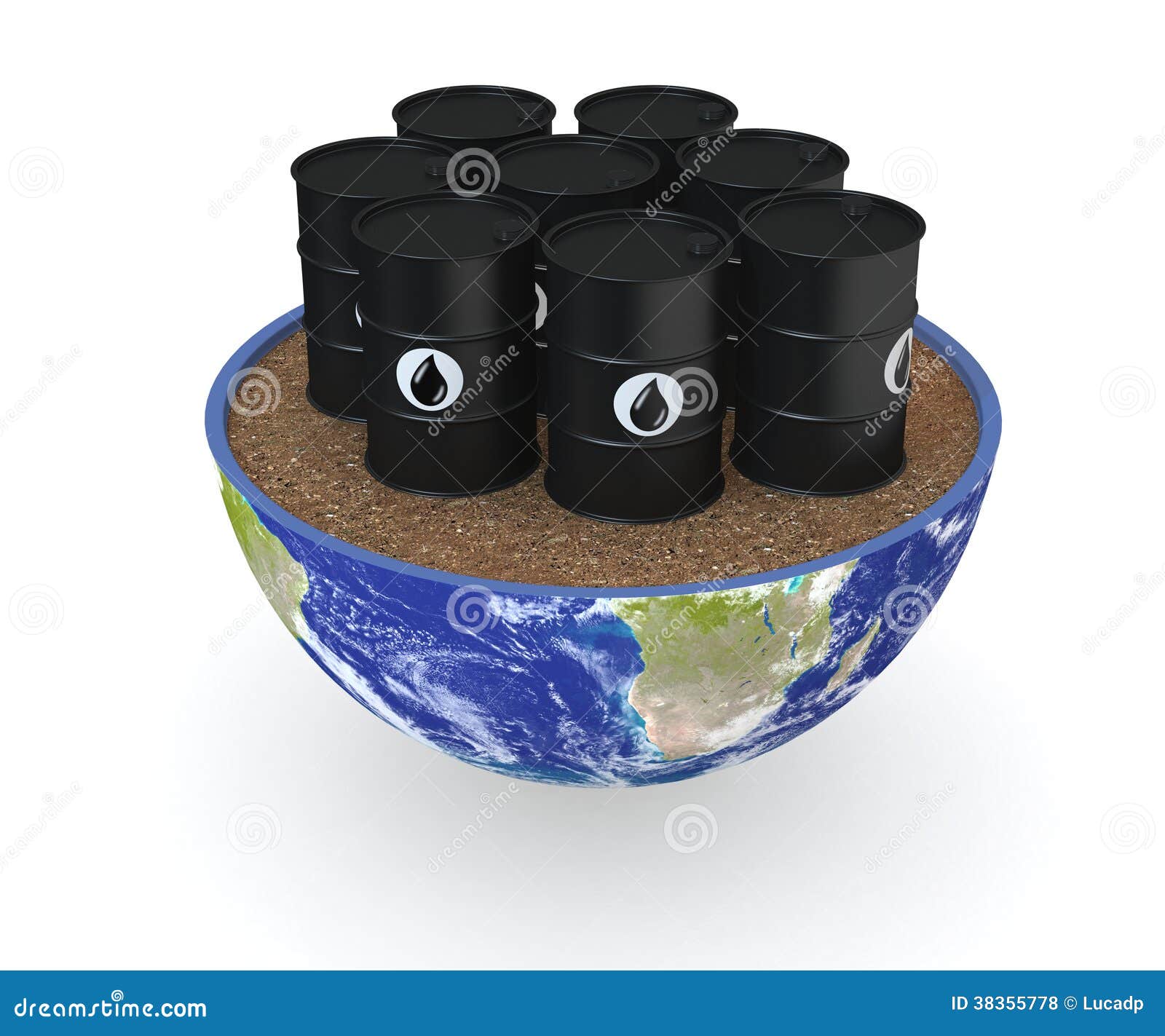 Concept of Oil Energy Source Stock Illustration - Illustration of drum ...