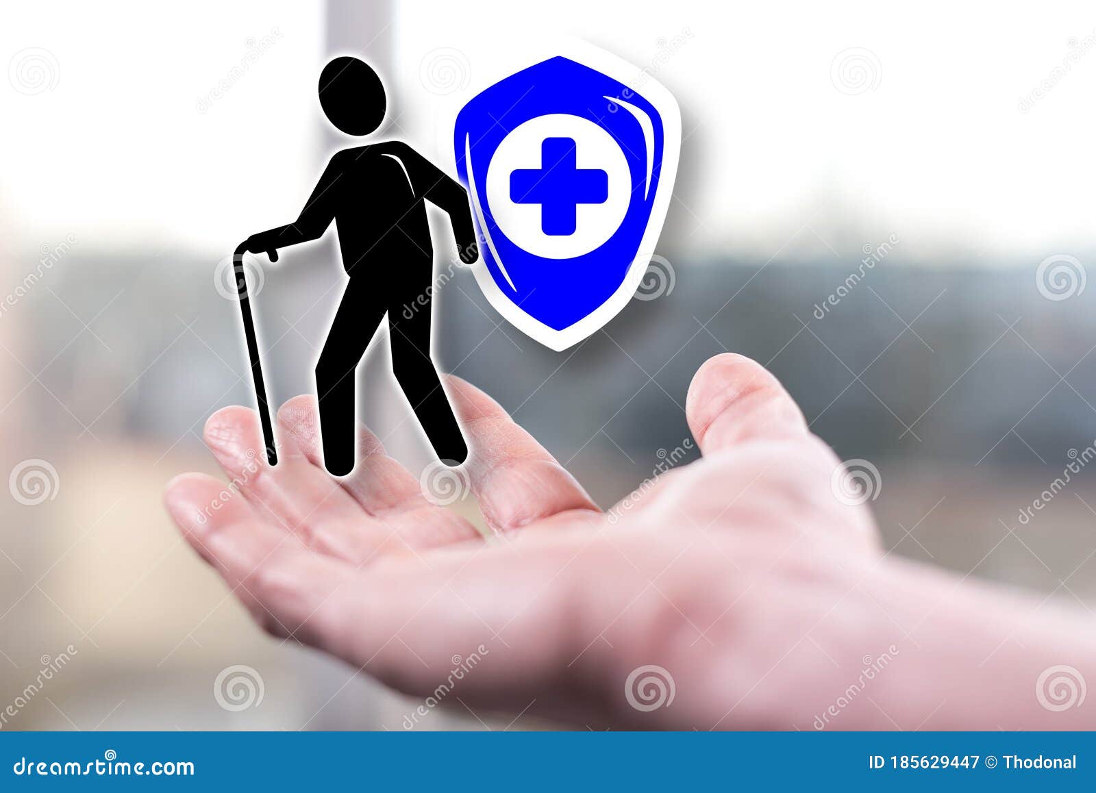 Concept of Old Age Insurance Stock Image - Image of safety, human ...