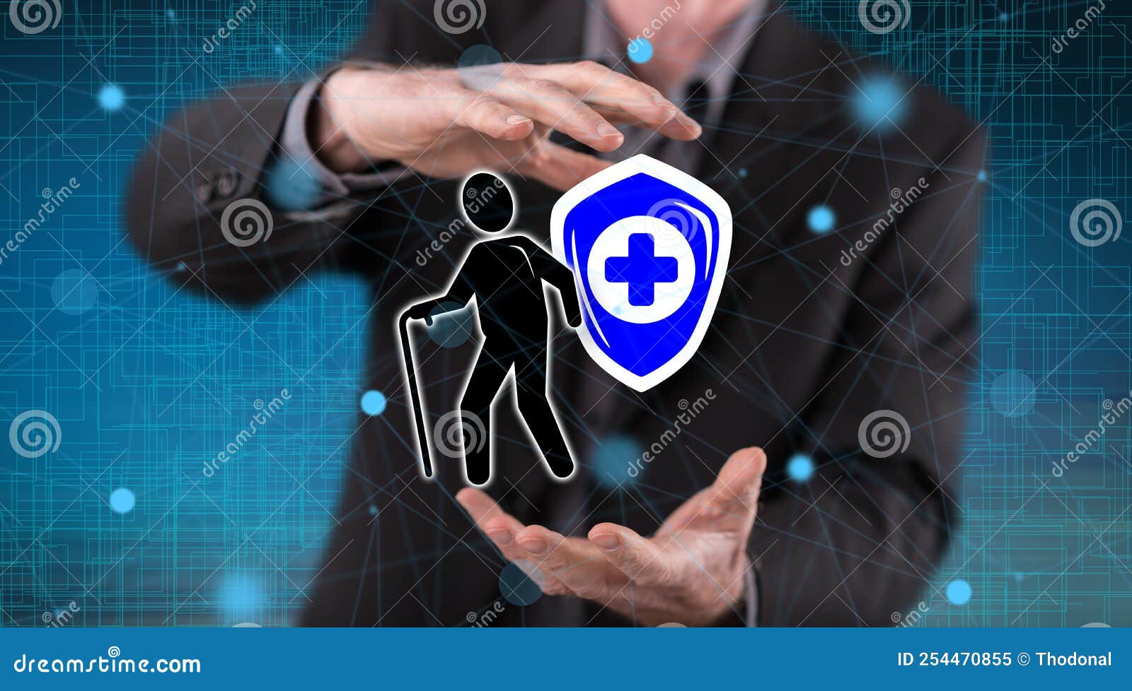 Concept of Old Age Insurance Stock Image - Image of care, retirement ...