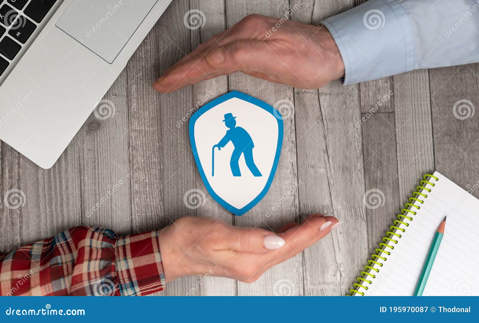 Concept of Old Age Insurance Stock Image - Image of insurance, insure ...