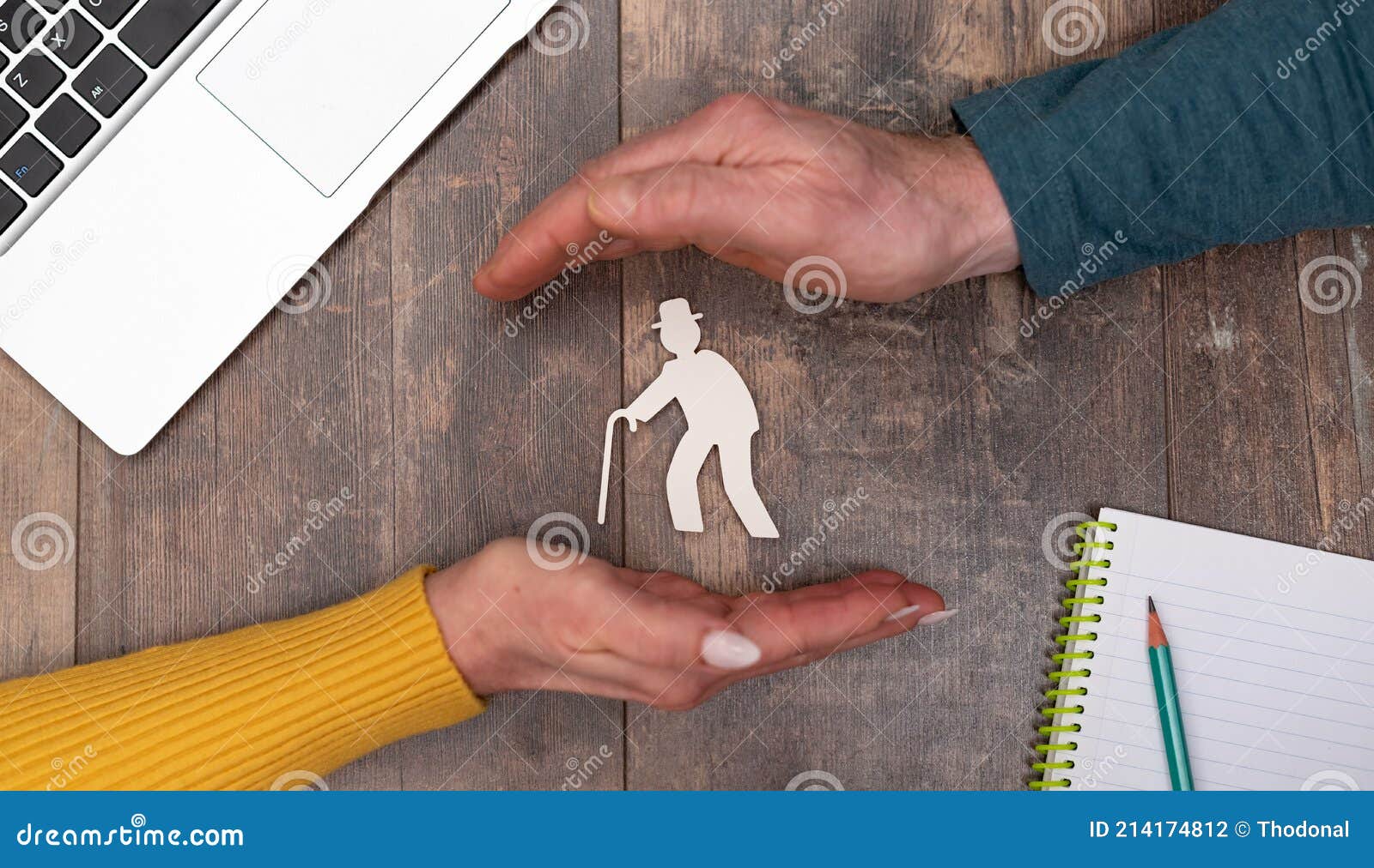Concept of Old Age Insurance Stock Photo - Image of insurer, health ...