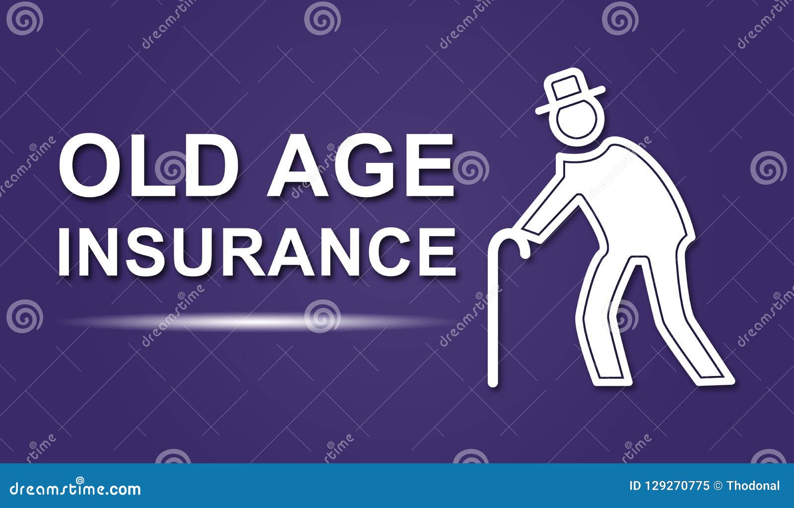 Concept of Old Age Insurance Stock Illustration - Illustration of ...