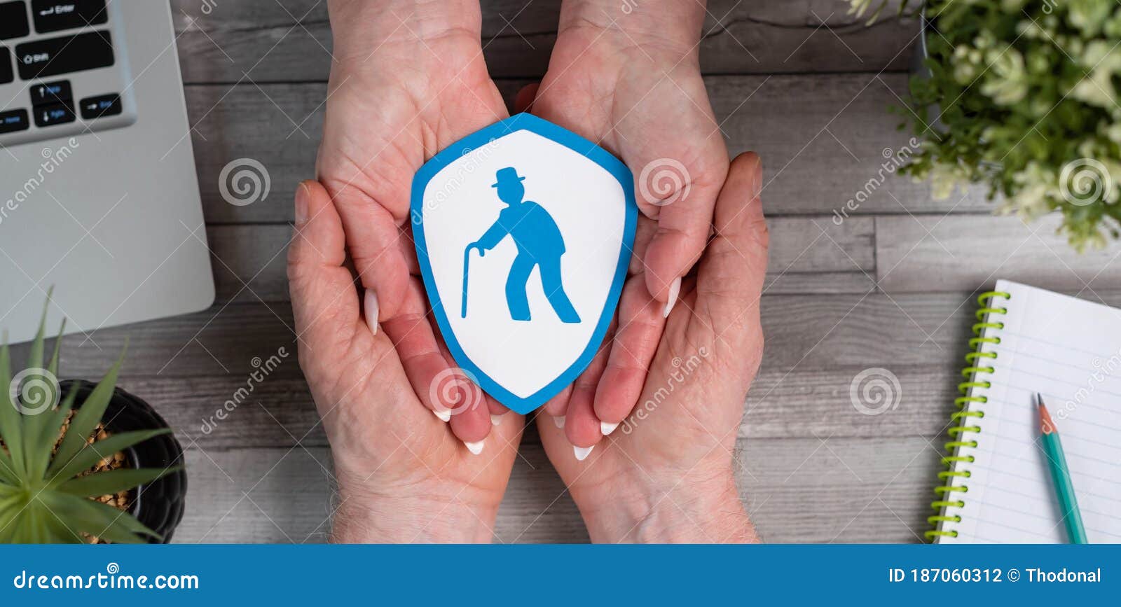 Concept of Old Age Insurance Stock Photo - Image of life, help: 187060312