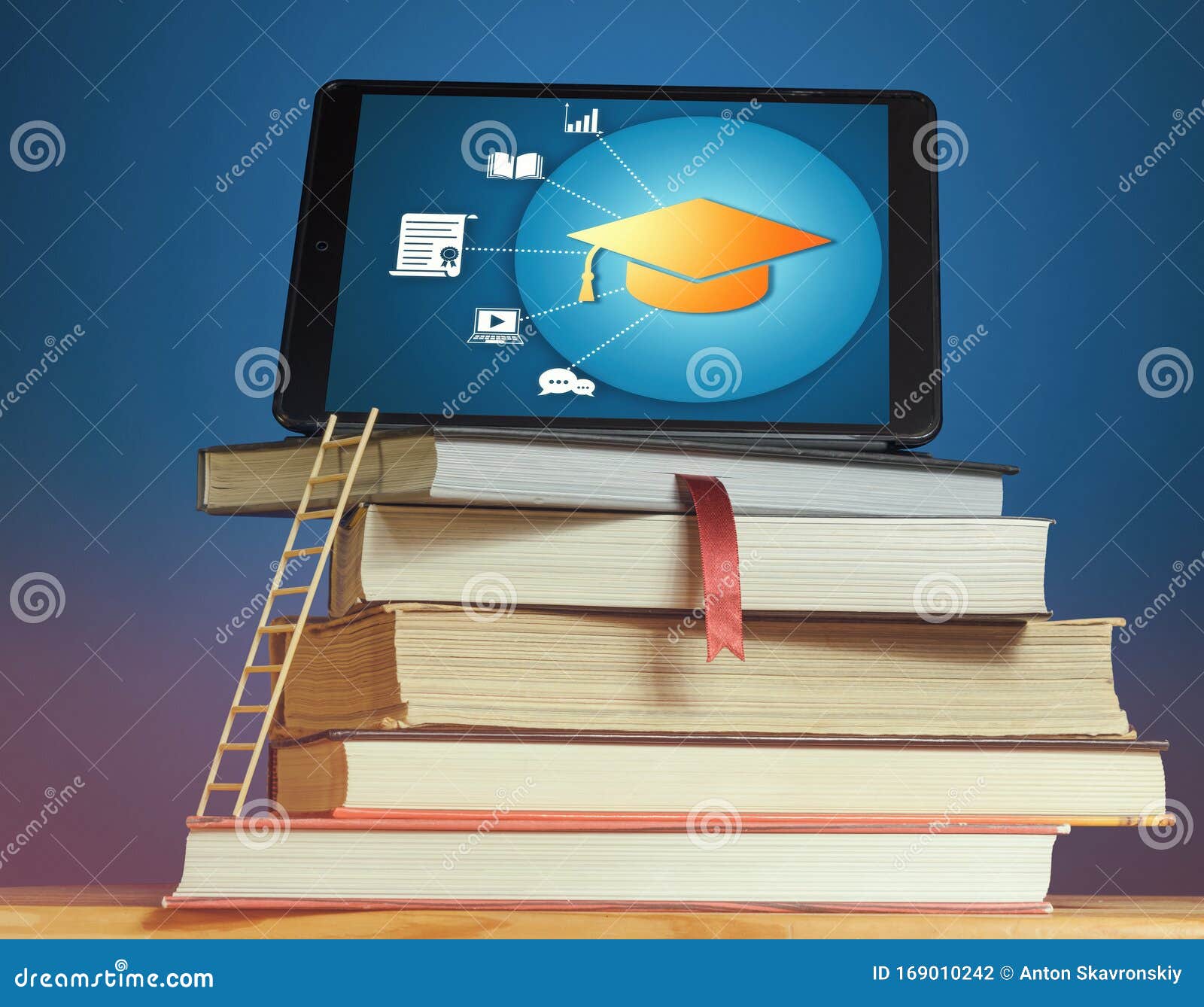 Concept of Online Education, E-learning, Career Development Stock Photo ...