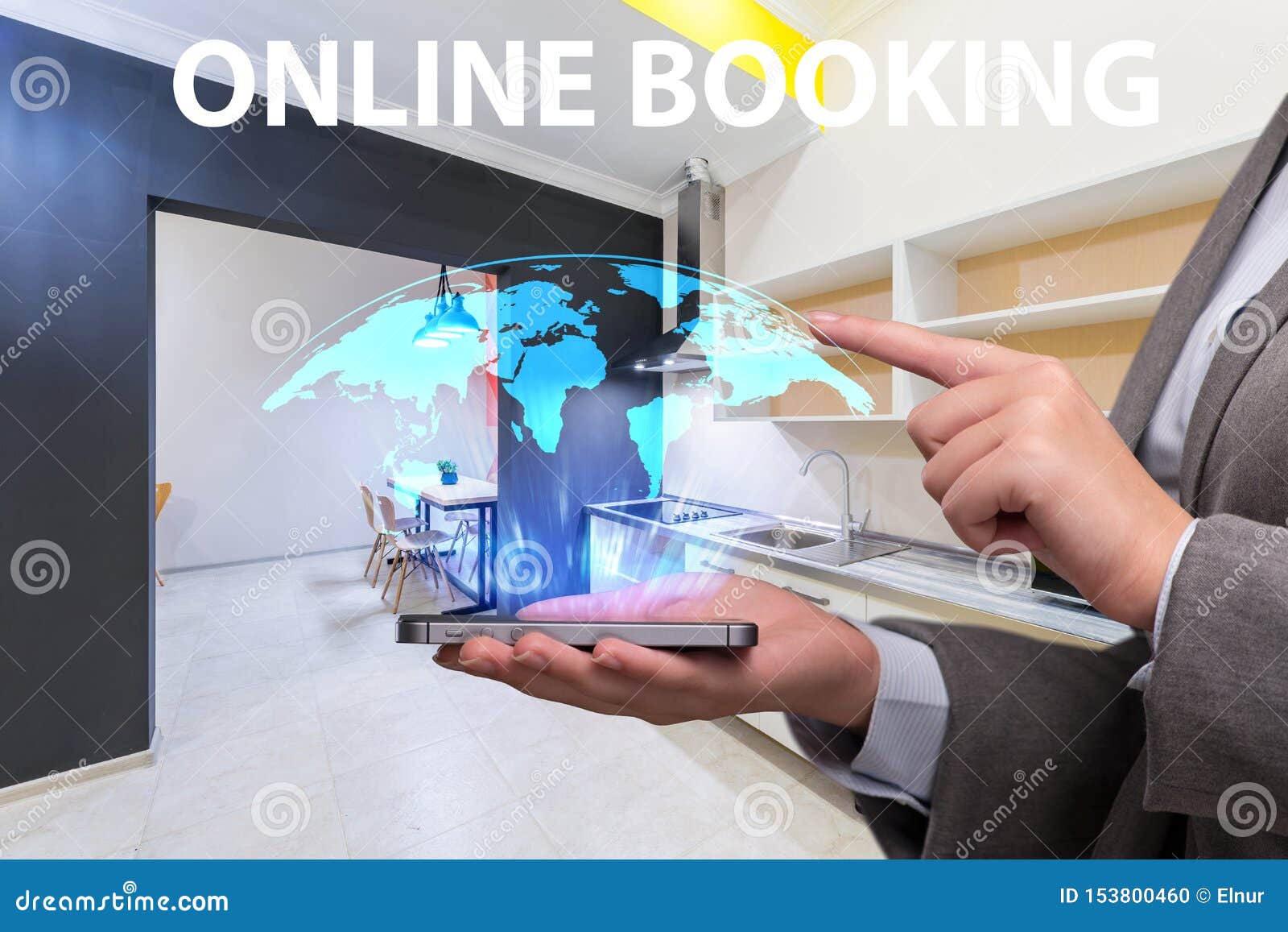 Concept of Online Hotel Booking Stock Photo - Image of journey ...