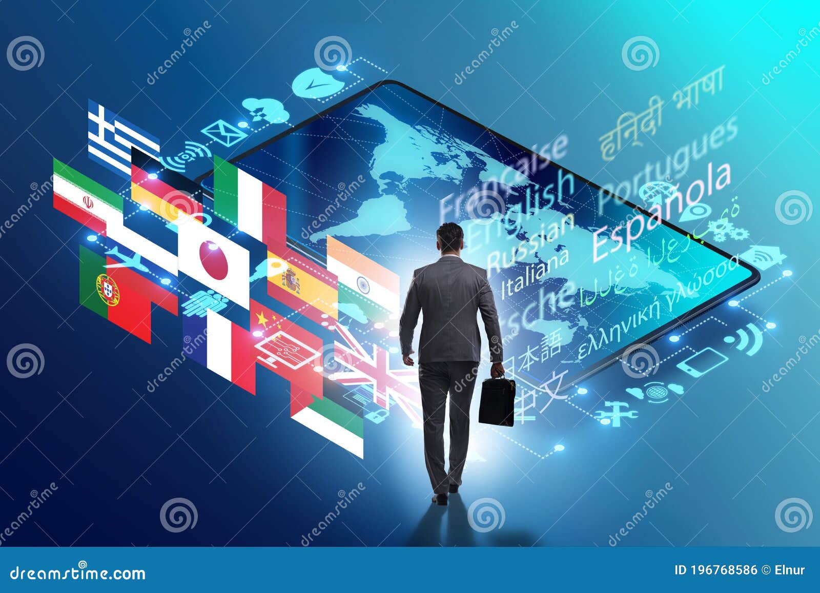 Concept of Online Foreign Language Translation and Learning Stock ...