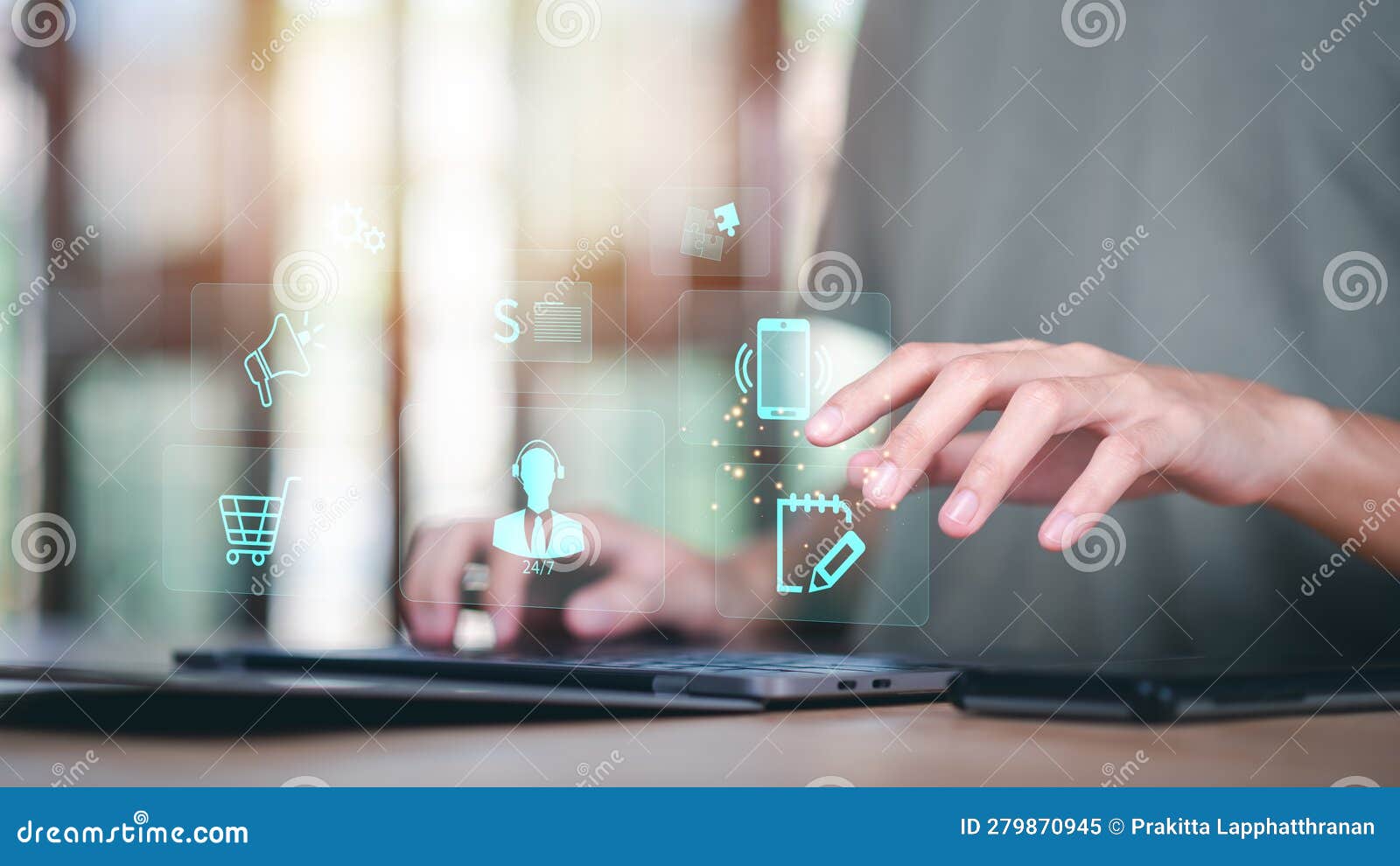 Concept of Online Support and Customer Service ,Hotline for Contact and ...