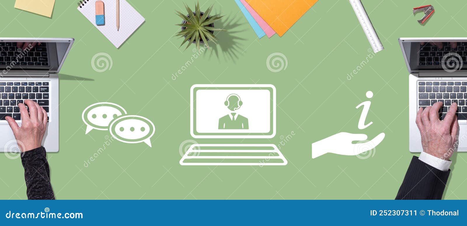 Concept of online support stock image. Image of helpdesk - 252307311