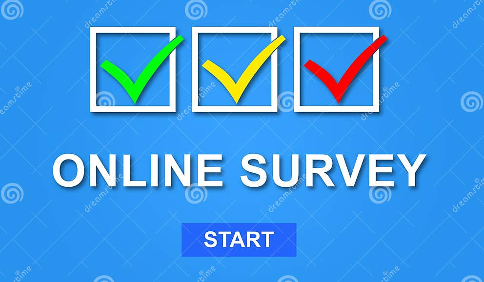 Concept of online survey stock illustration. Illustration of survey ...