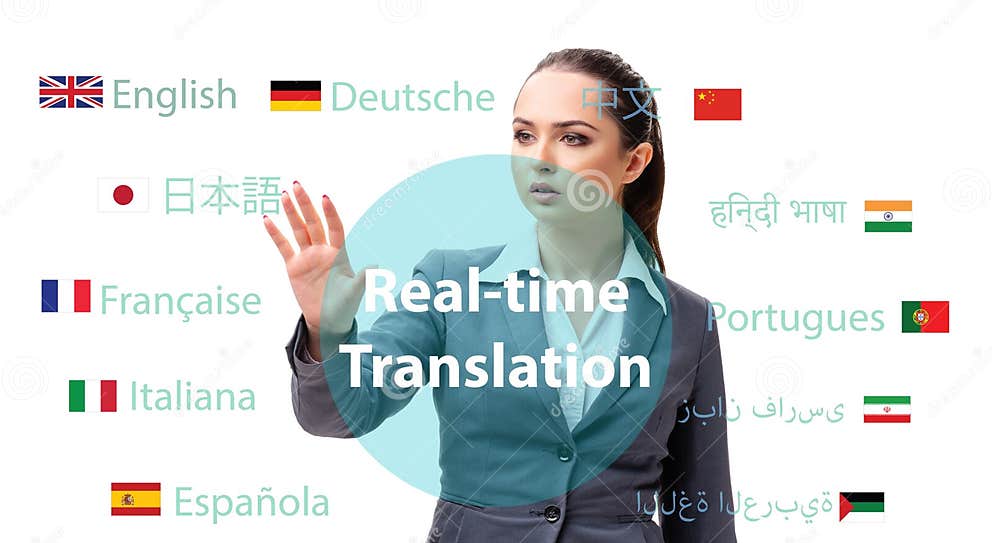 Concept of Online Translation from Foreign Language Stock Image - Image ...