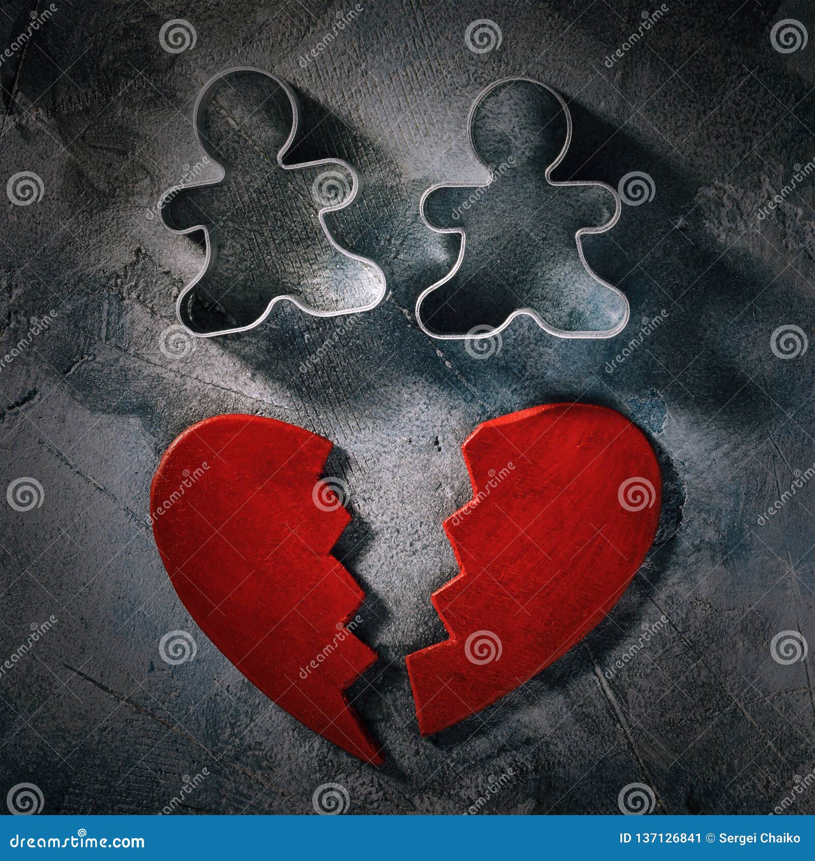 Concept Op Het Thema Van Gebroken Liefde Stock Afbeelding - Image of ...