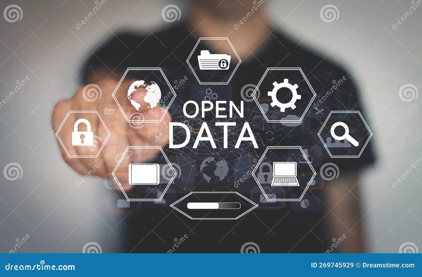Concept of Open Data. Internet. Technology Stock Image - Image of text, system: 269745929