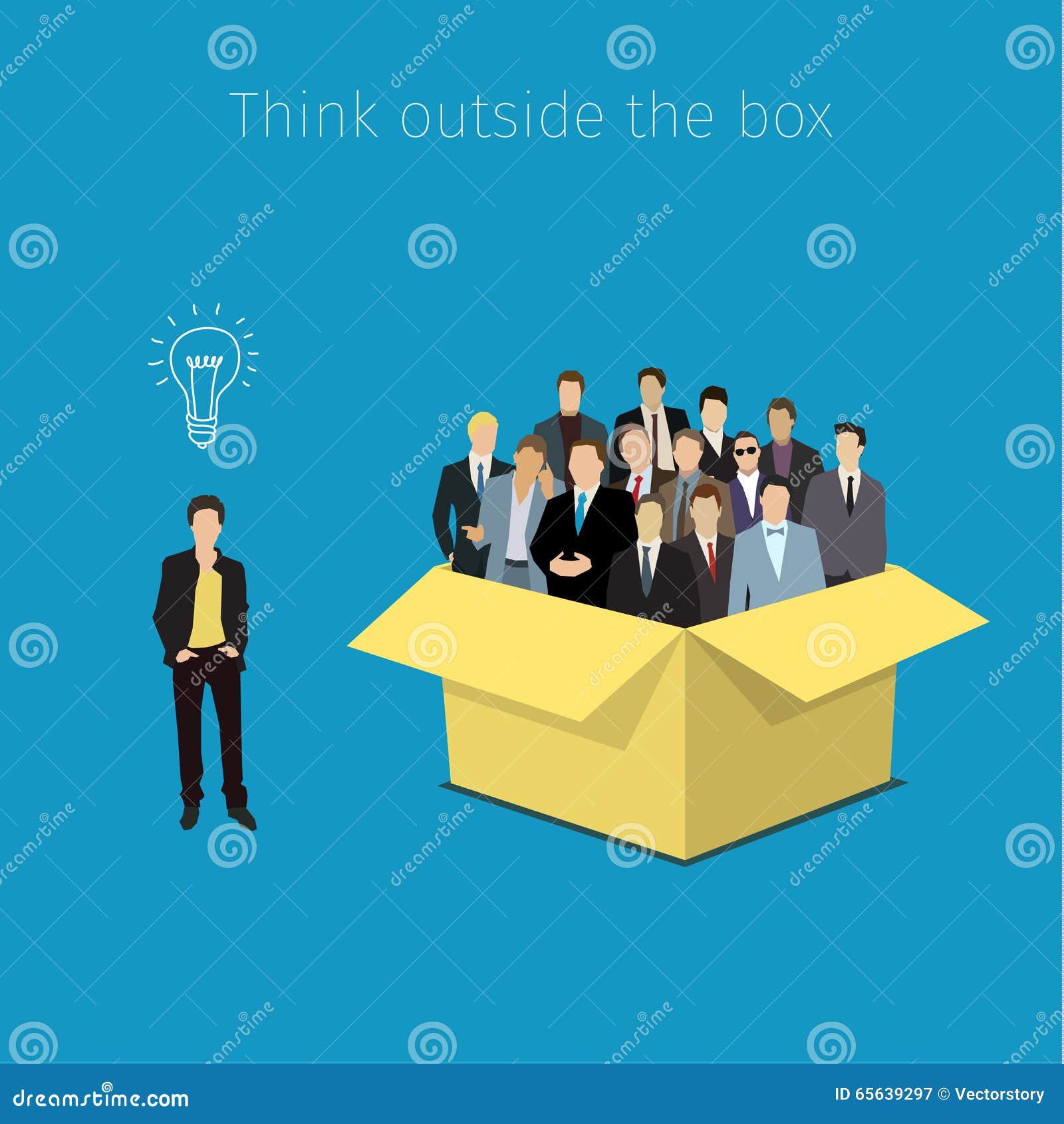 Concept of open minded stock vector. Illustration of frame - 65639297