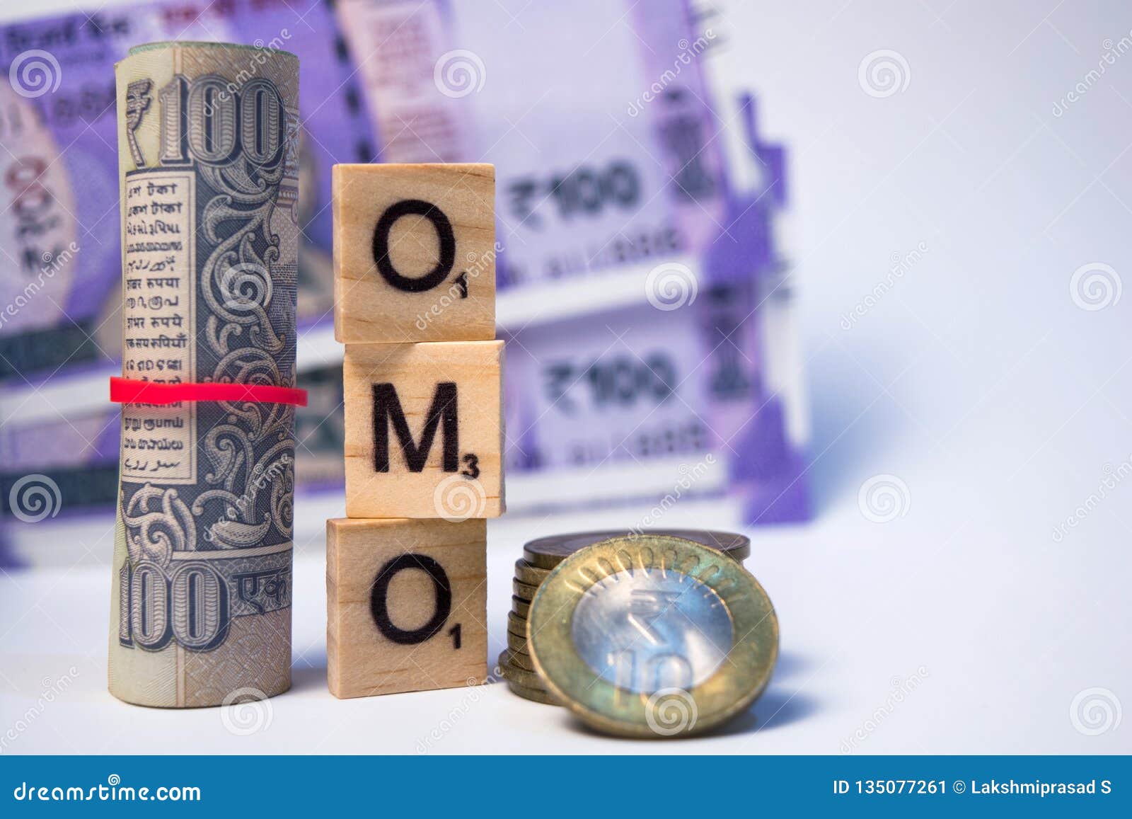 Concept of Open Market Operations on Indian Currency Notes Stock Image ...