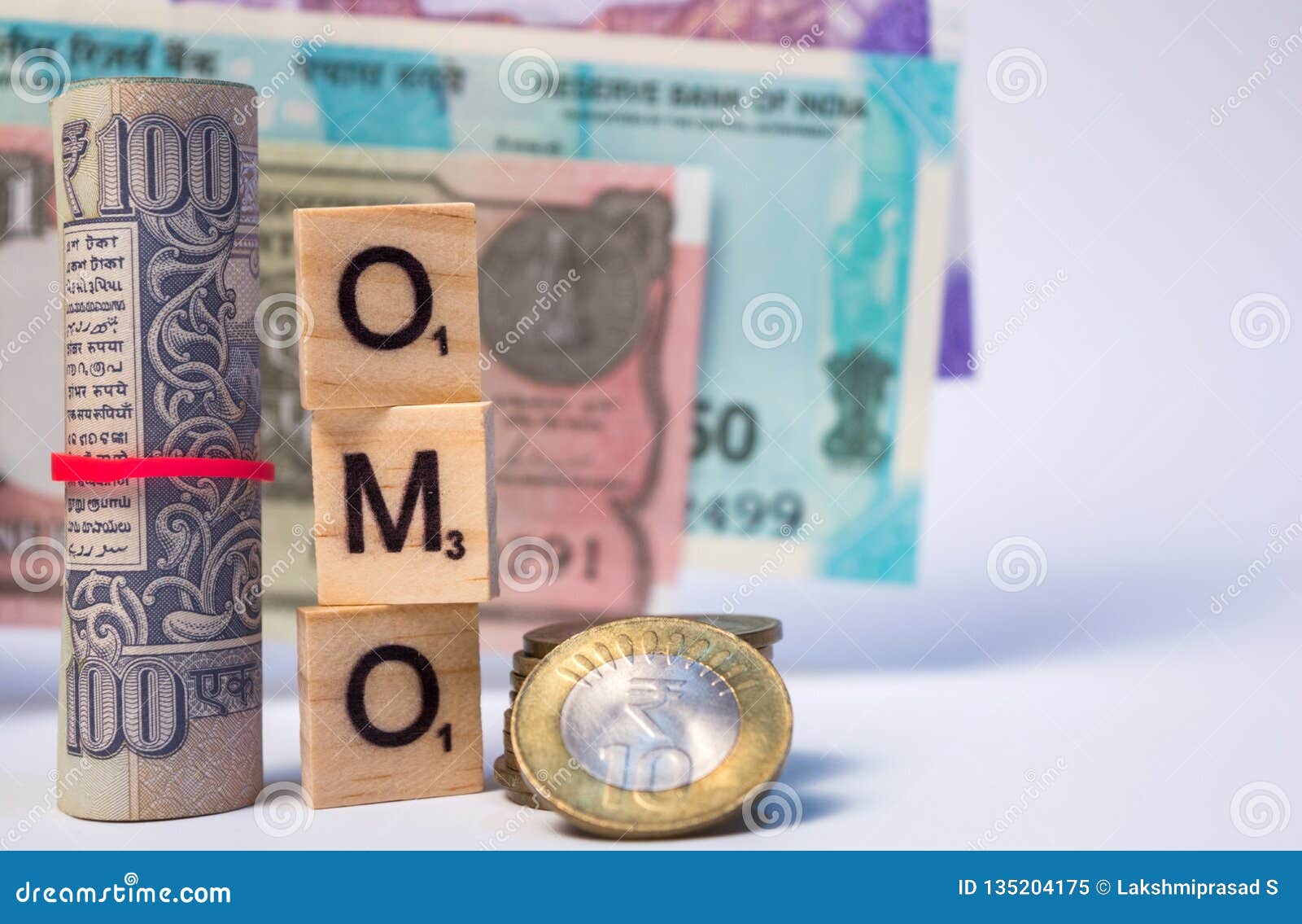 Concept of Open Market Operations on Indian Currency Notes Stock Image ...