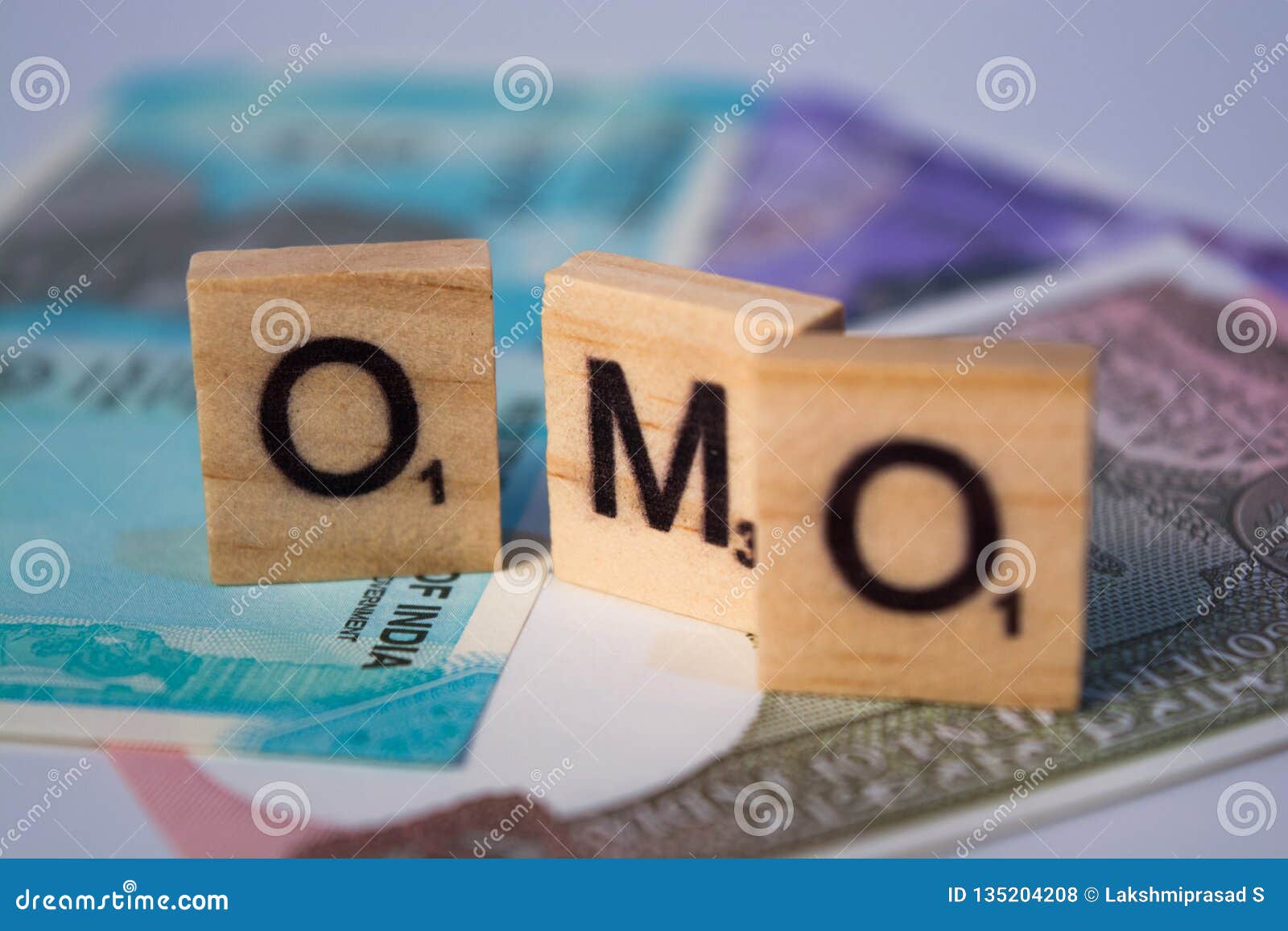 Concept of Open Market Operations on Indian Currency Notes Stock Photo ...