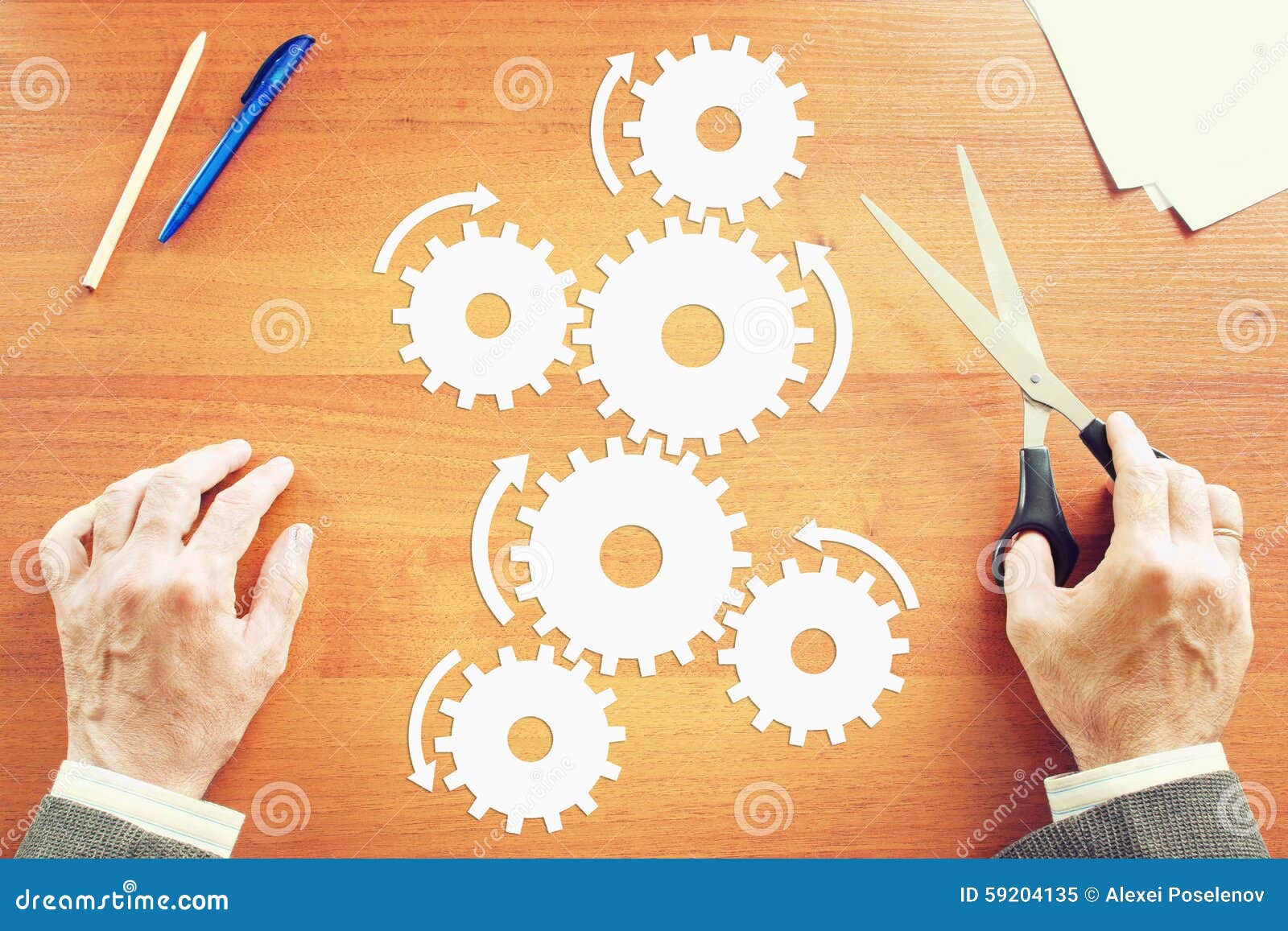 Concept the Operation of a Complex Mechanism Stock Image - Image of ...