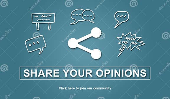 Concept of Opinions Sharing Stock Illustration - Illustration of people ...