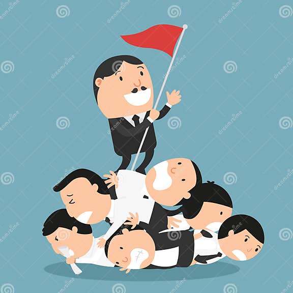 Concept of Oppressed by the Boss Stock Vector - Illustration of ...