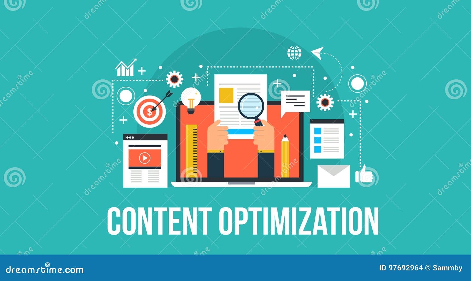 Concept Optimization Concept - Digital Marketing Flat Design Banner ... Concept Optimization Concept - Digital Marketing Flat Design Banner ...