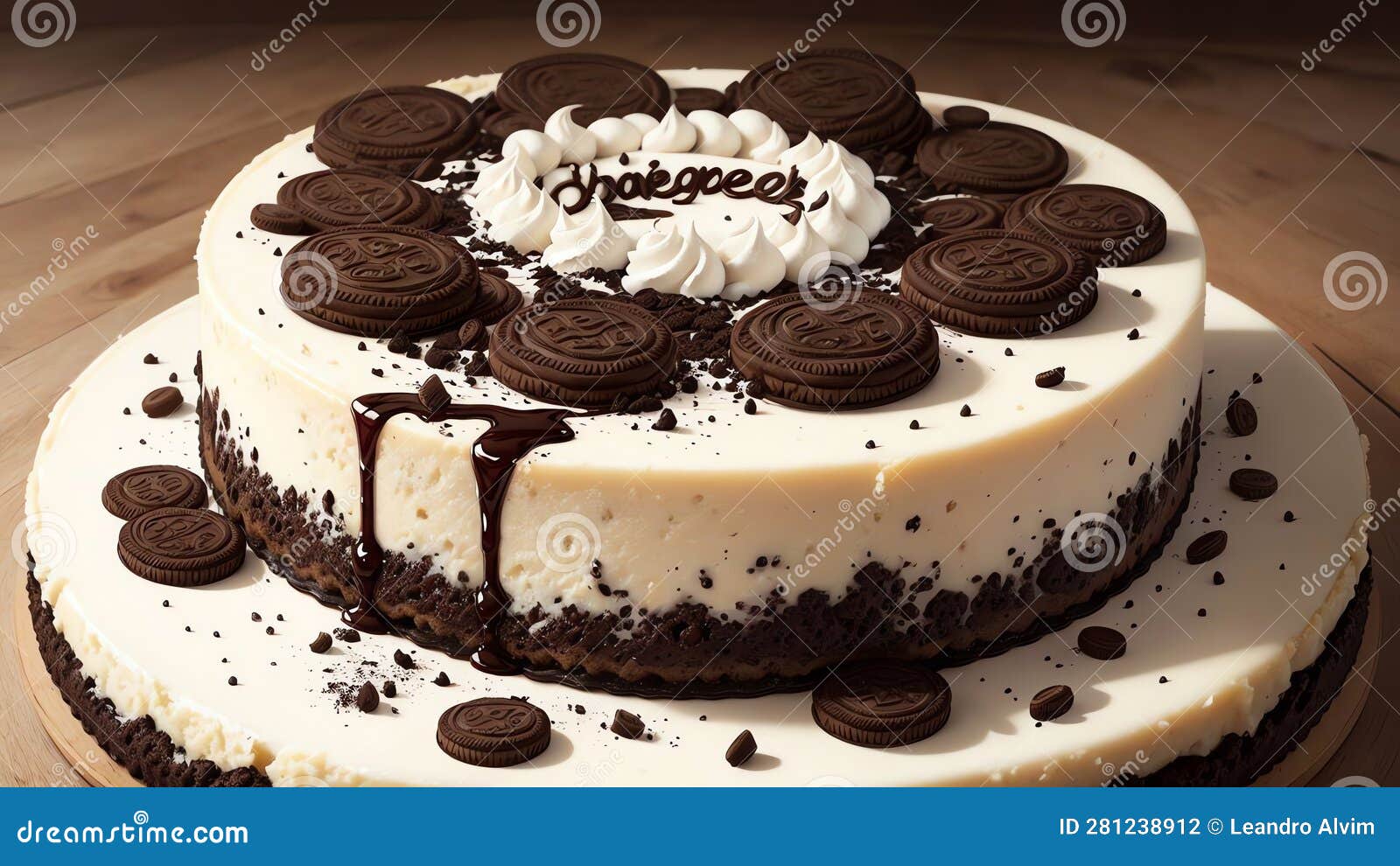 Oreo Cookie Delight Cheesecake Snapshot.AI Generated Stock Photo ...