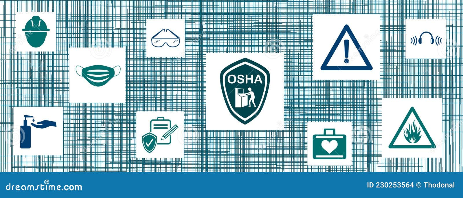 Concept of osha stock photo. Image of work, icon, occupational - 230253564