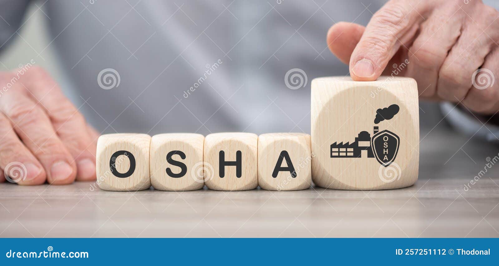 Concept of osha stock photo. Image of regulations, wooden - 257251112