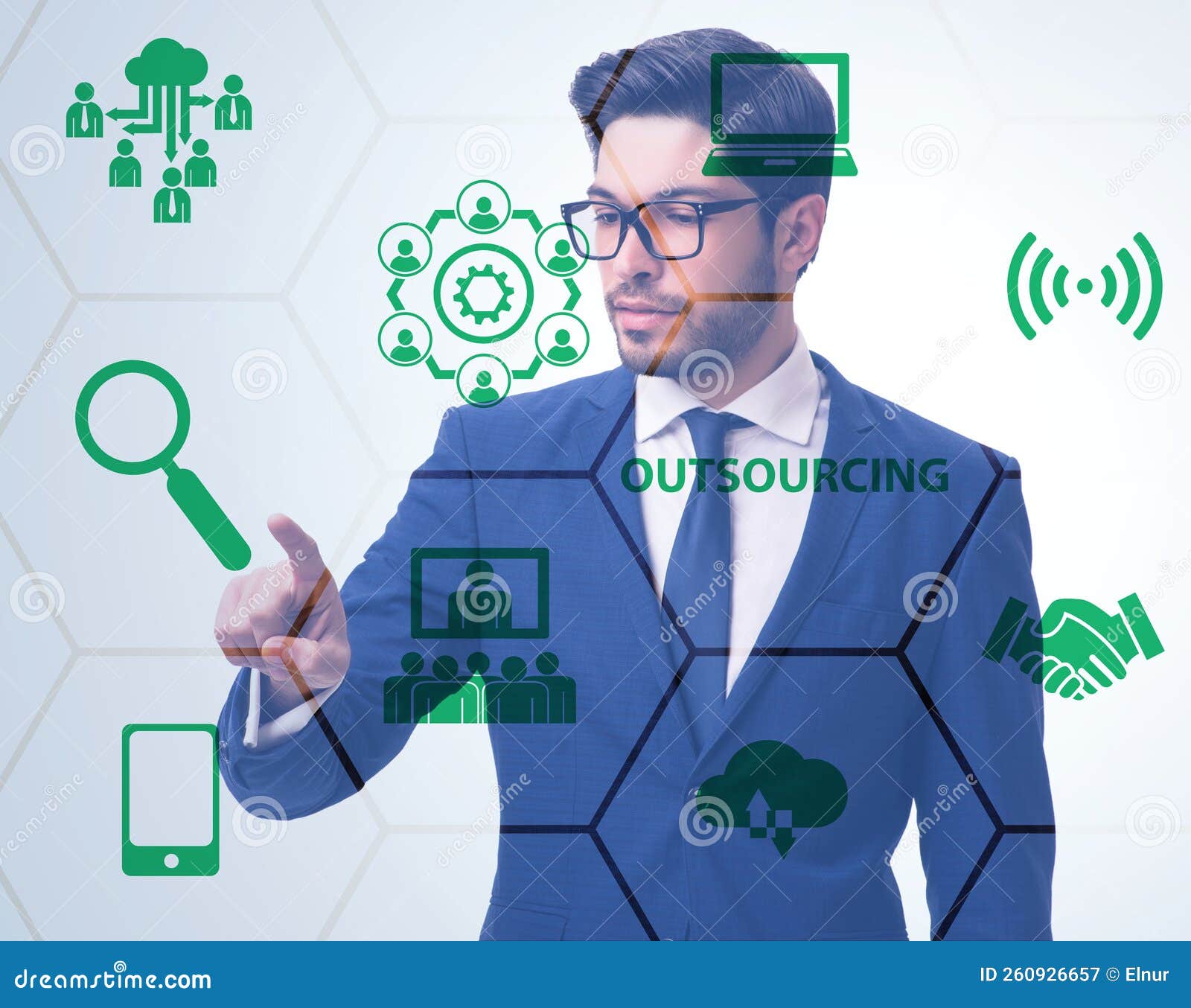 Concept of Outsourcing in Modern Business Stock Image - Image of ...