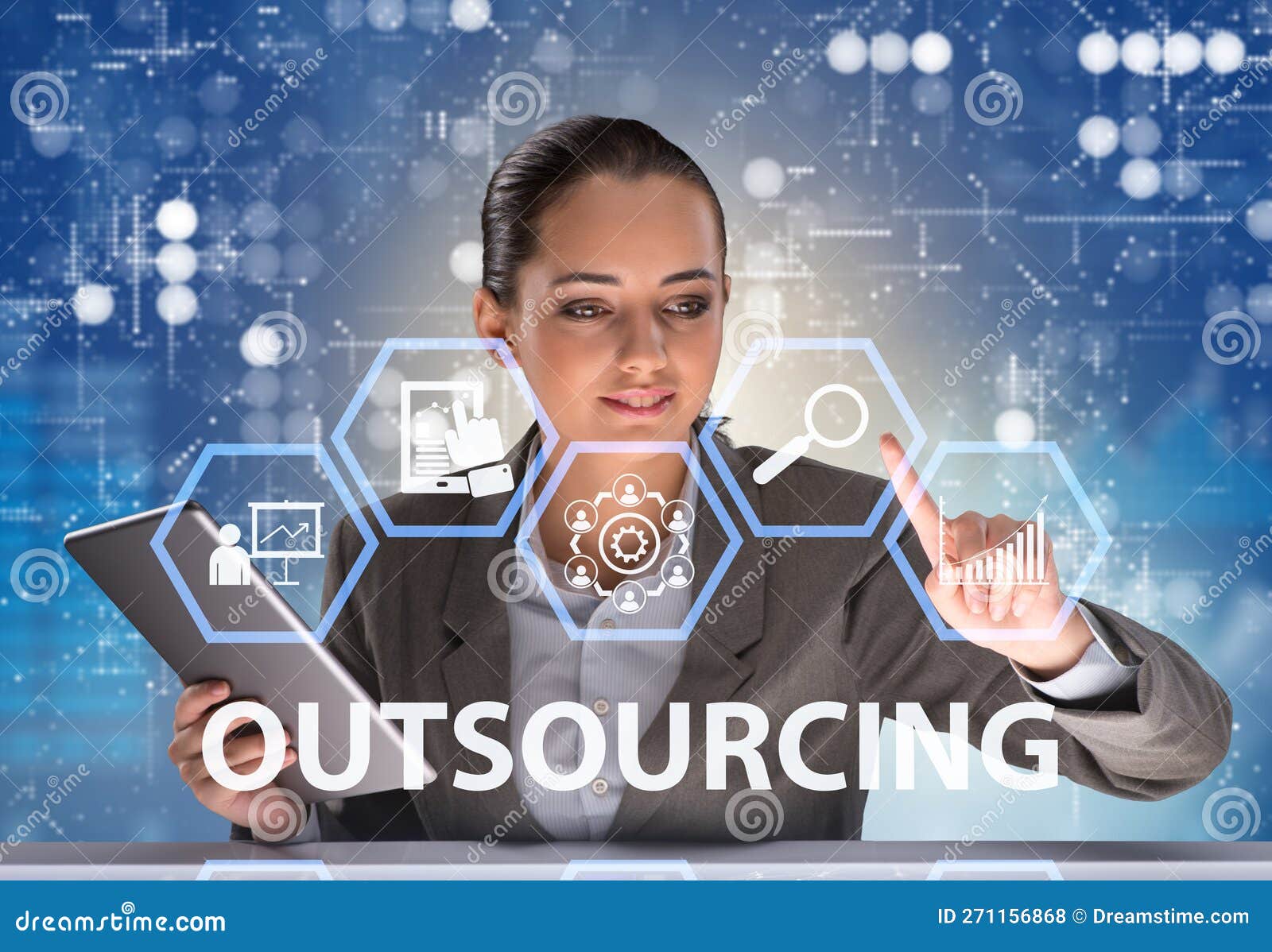 Concept of Outsourcing in Modern Business Stock Photo - Image of ...
