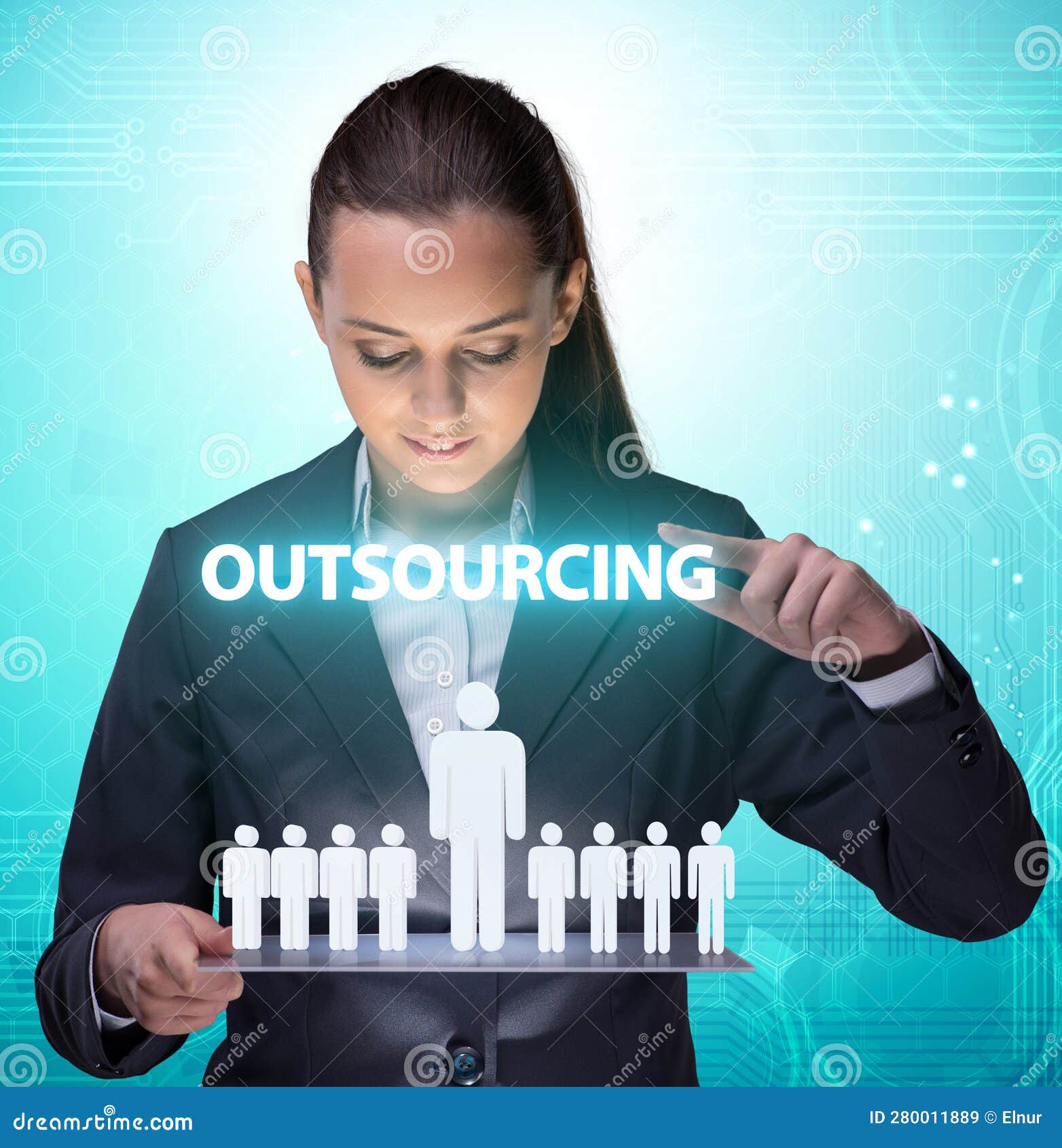 Concept of Outsourcing in Modern Business Stock Image - Image of ...