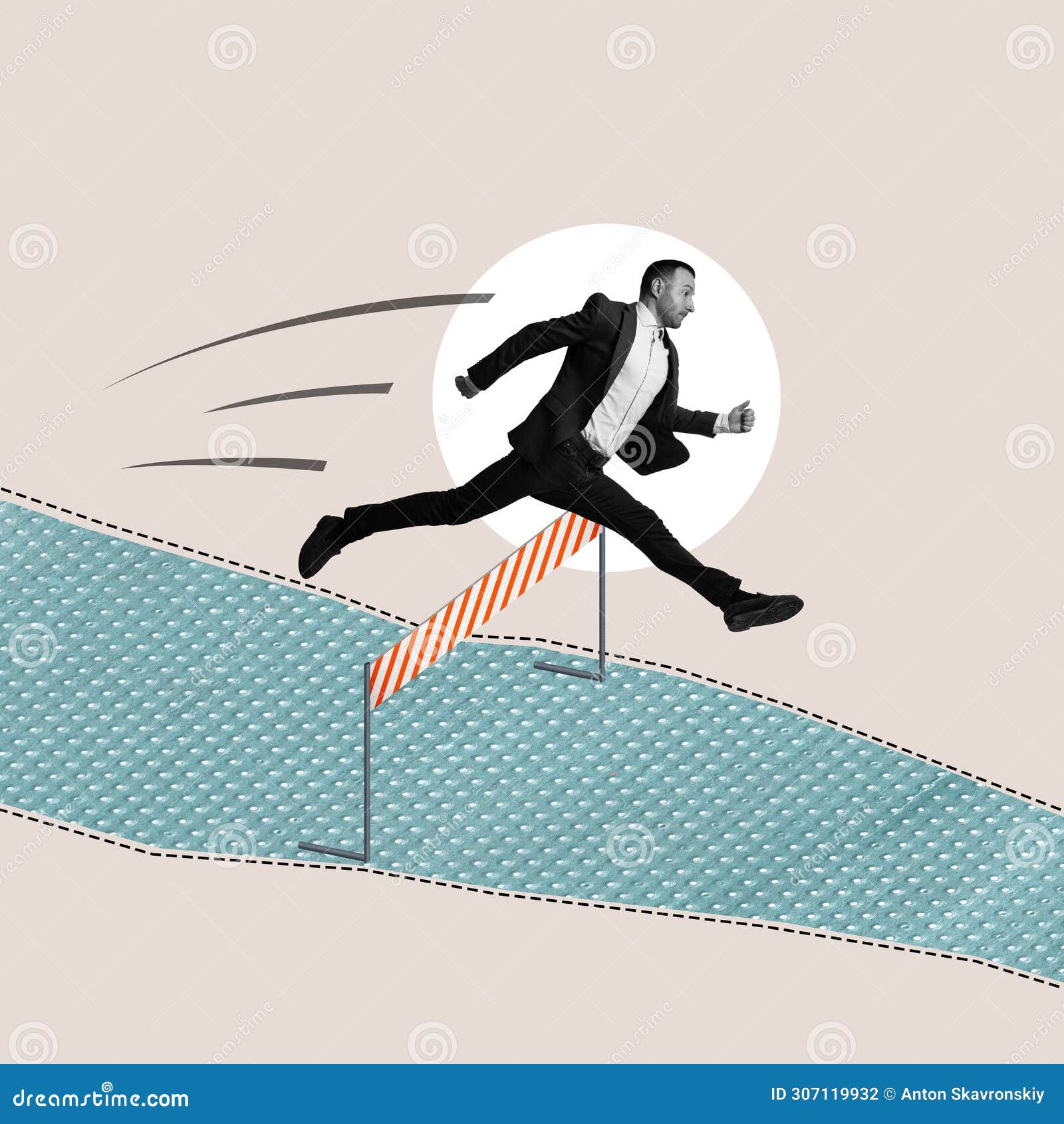 The Concept of Overcoming Difficulties. Stock Photo - Image of ...