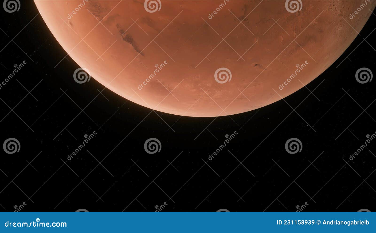 Concept 49-P1 View of the 3D Rendering Realistic Planet Mars Stock ...