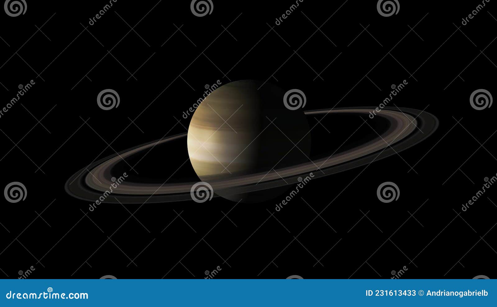 Concept 11-P1 View of the Realistic Planet Saturn from Space Stock ...