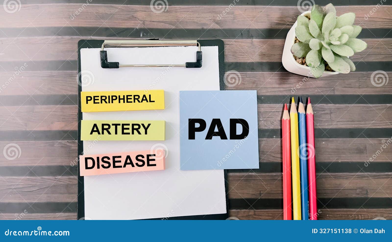Concept of PAD - Peripheral Artery Disease Write on Sticky Notes ...