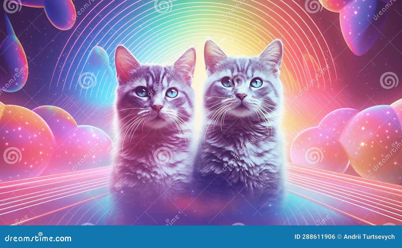 Concept of Parallel Universes with Two Versions of the Same Cat - AI ...