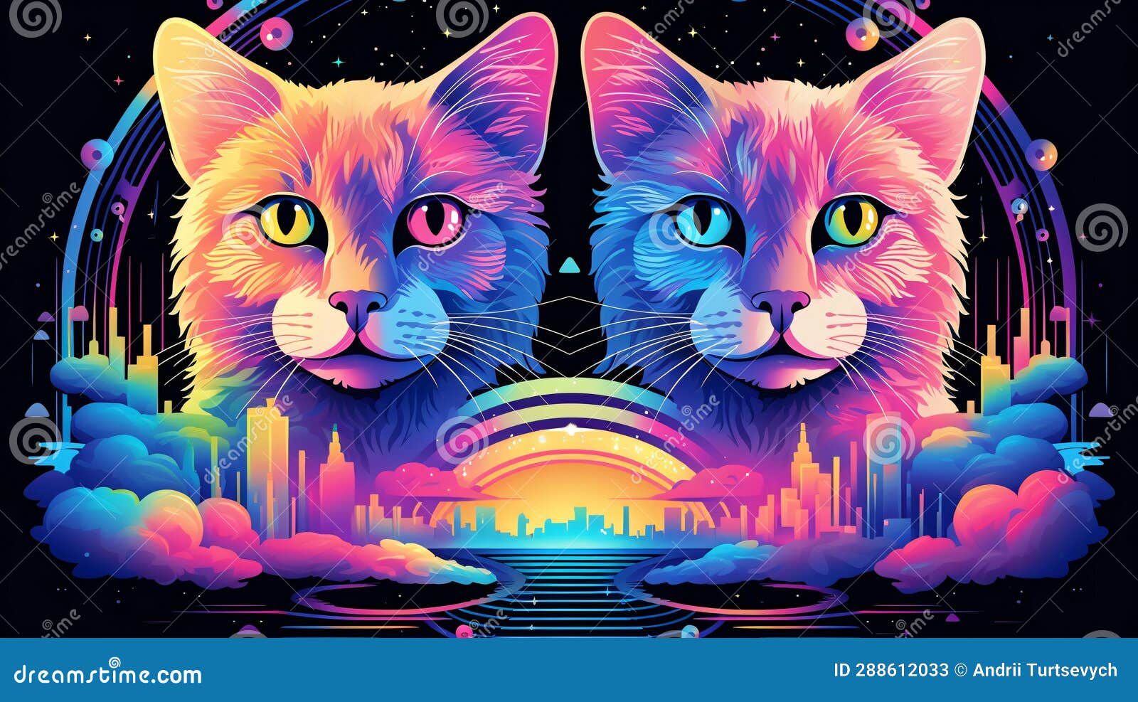 Concept of Parallel Universes with Two Versions of the Same Cat - AI ...